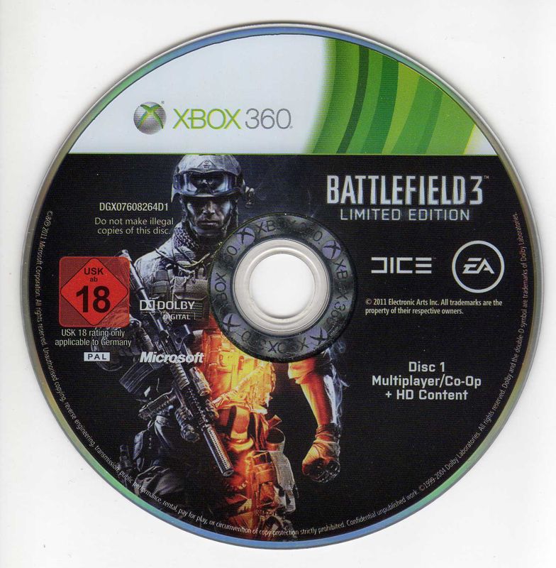 Battlefield 3 (Limited Edition) cover or packaging material - MobyGames