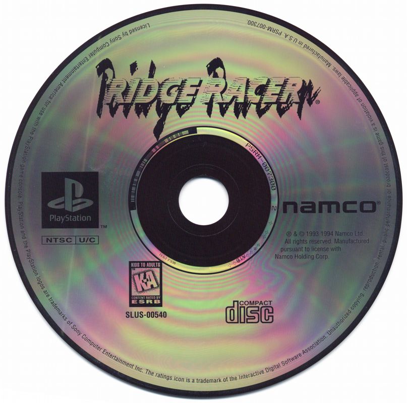 Ridge Racer cover or packaging material - MobyGames
