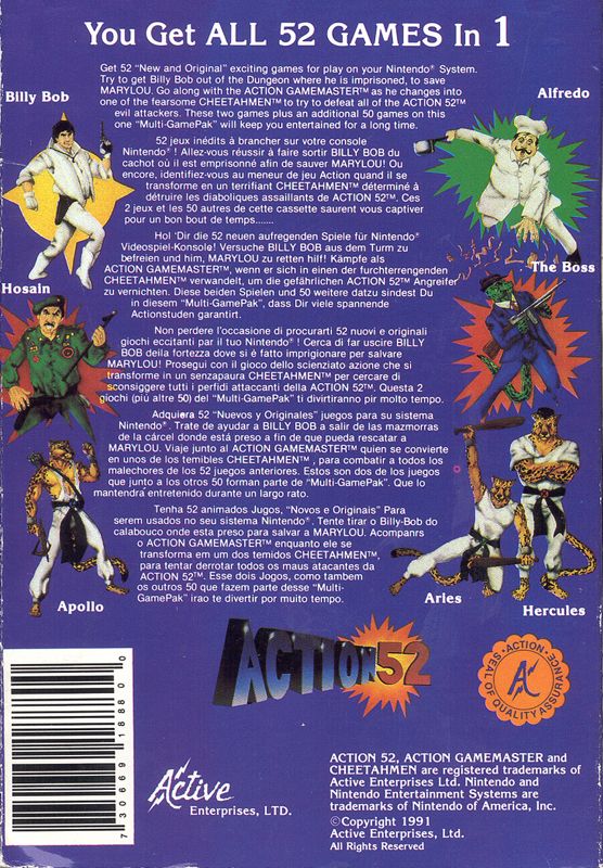 Action 52 cover or packaging material - MobyGames