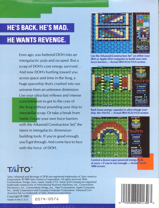 Arkanoid: Revenge of DOH cover or packaging material - MobyGames