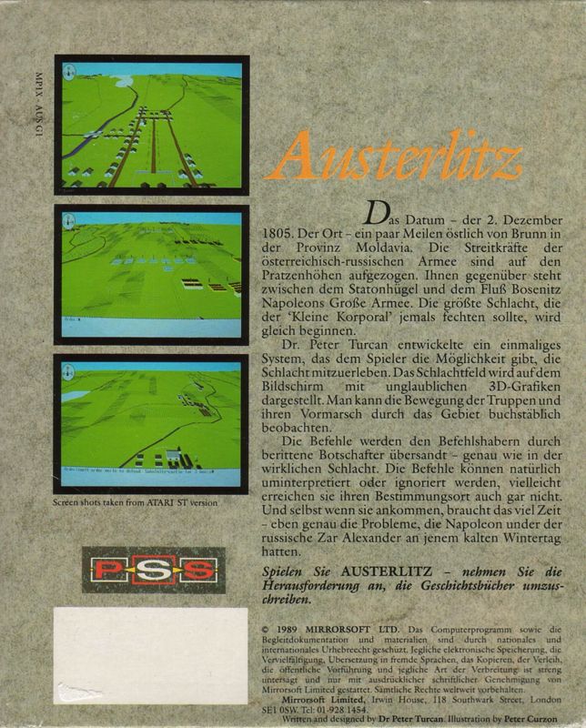 Austerlitz cover or packaging material - MobyGames