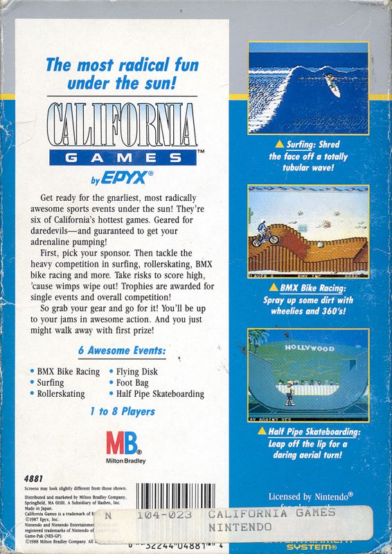 California Games cover or packaging material - MobyGames