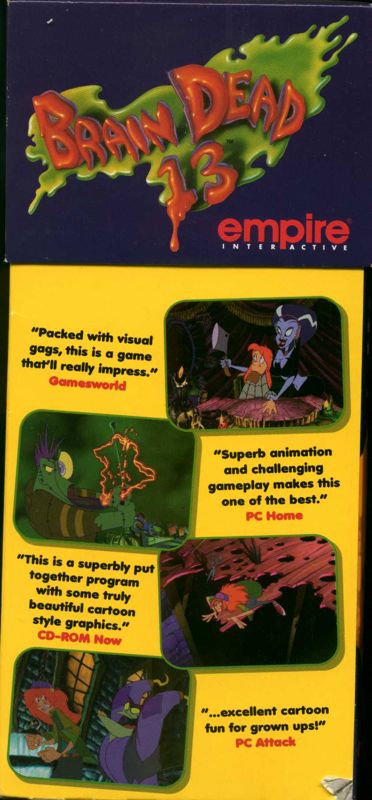 Brain Dead 13 cover or packaging material - MobyGames