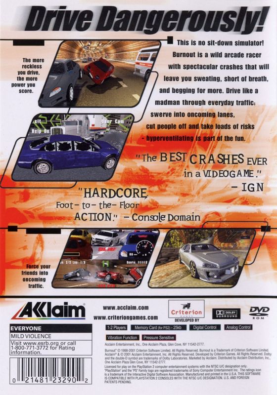Burnout cover or packaging material - MobyGames