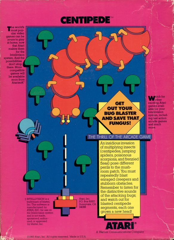 Centipede cover or packaging material - MobyGames