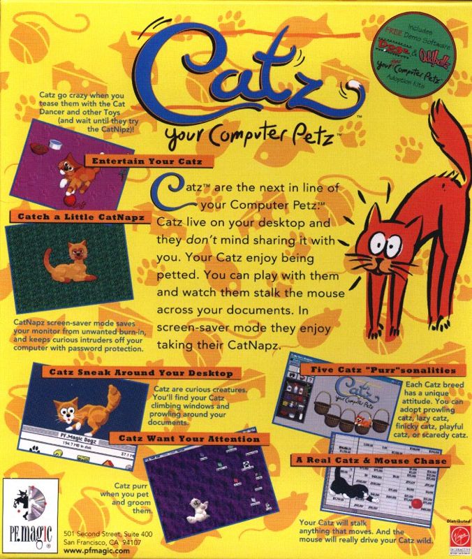 Catz: Your Computer Petz cover or packaging material - MobyGames