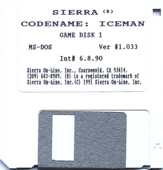 Code-Name: Iceman cover or packaging material - MobyGames