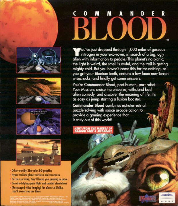 Commander Blood cover or packaging material - MobyGames
