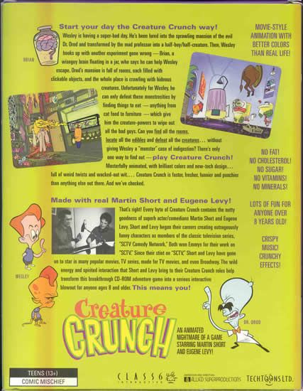 Creature Crunch cover or packaging material - MobyGames