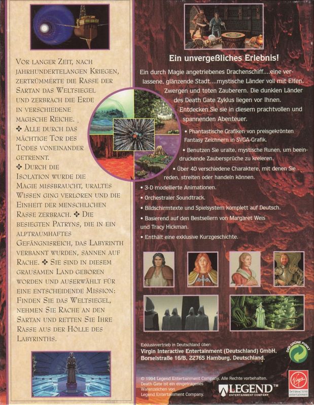 Death Gate cover or packaging material - MobyGames