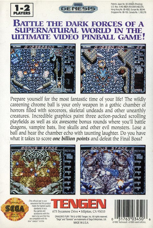 Devil's Crush cover or packaging material - MobyGames