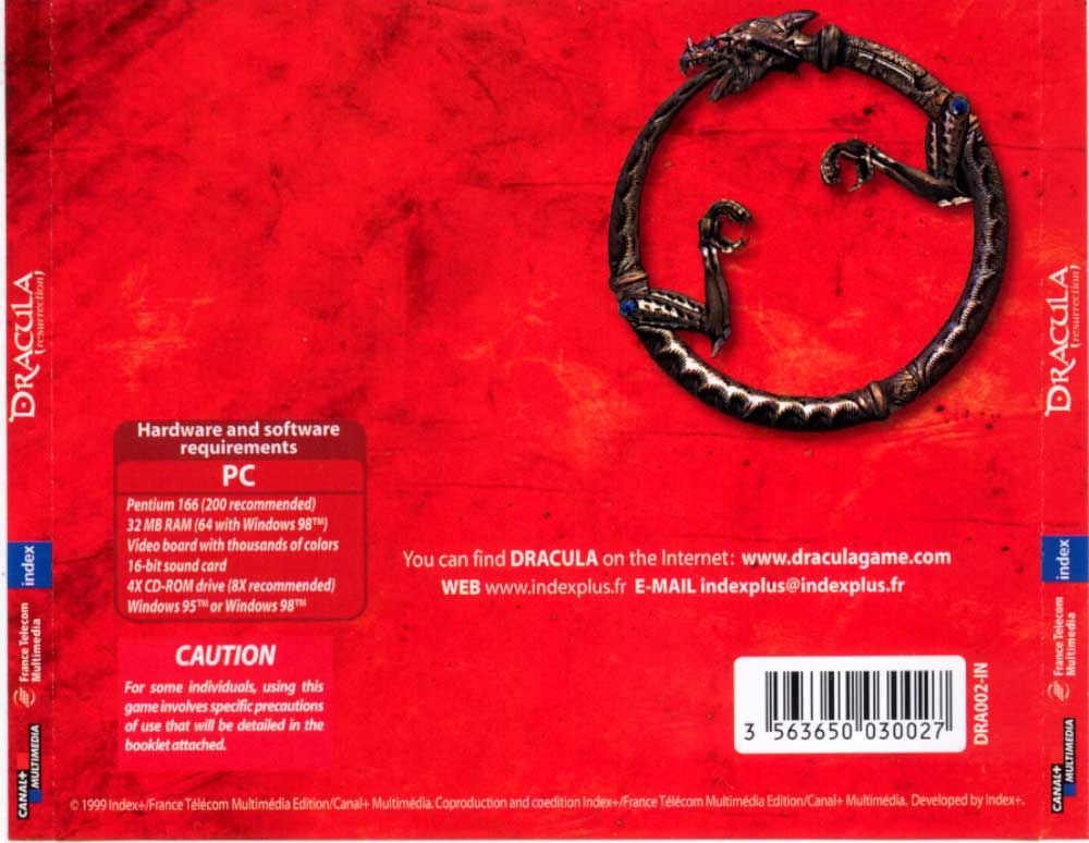 Dracula: The Resurrection cover or packaging material - MobyGames