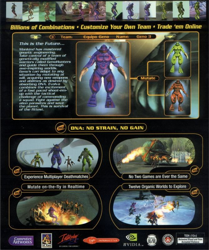 Evolva cover or packaging material - MobyGames