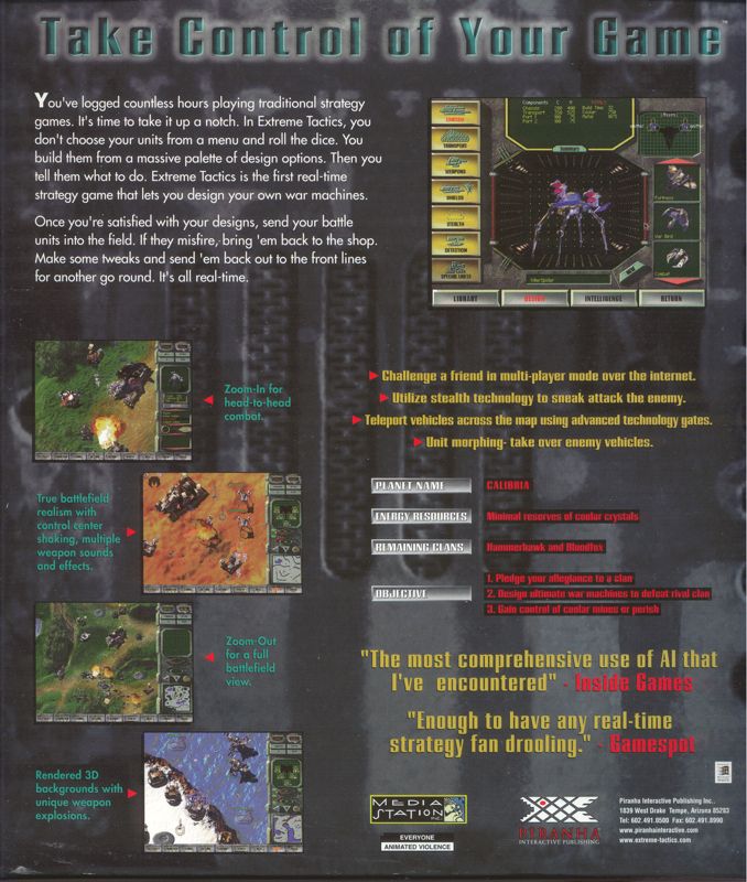 Extreme Tactics cover or packaging material - MobyGames