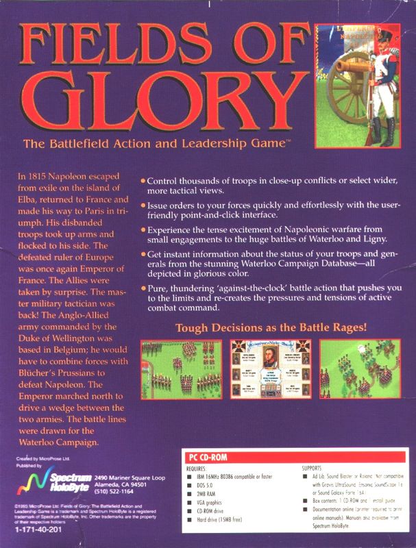 Fields of Glory cover or packaging material - MobyGames