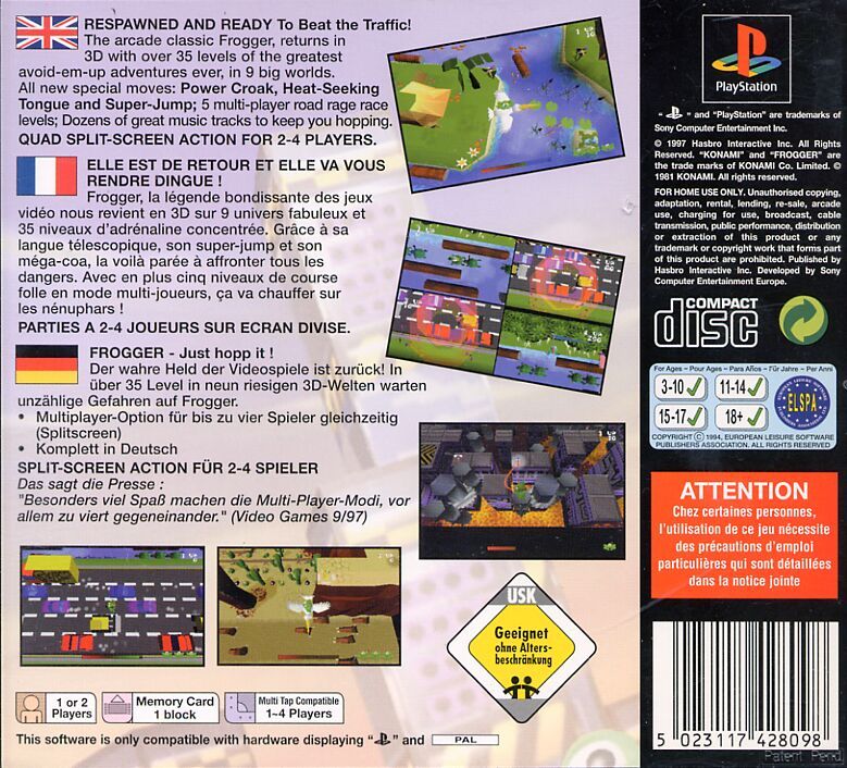 Frogger cover or packaging material - MobyGames
