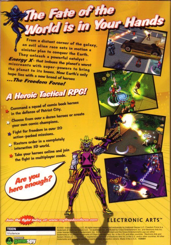 Freedom Force cover or packaging material - MobyGames