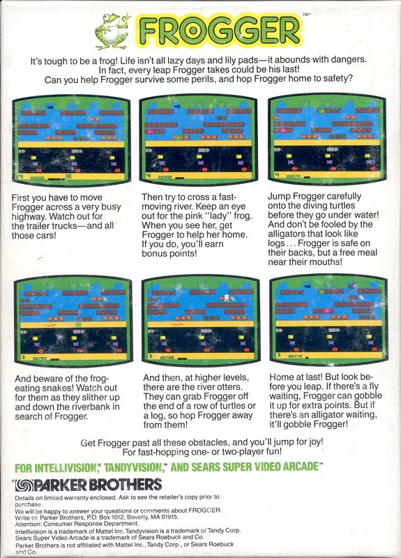 Frogger cover or packaging material - MobyGames