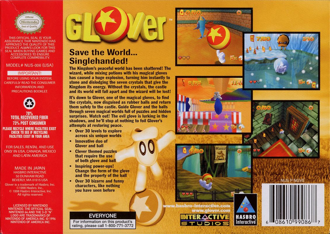 Glover cover or packaging material - MobyGames
