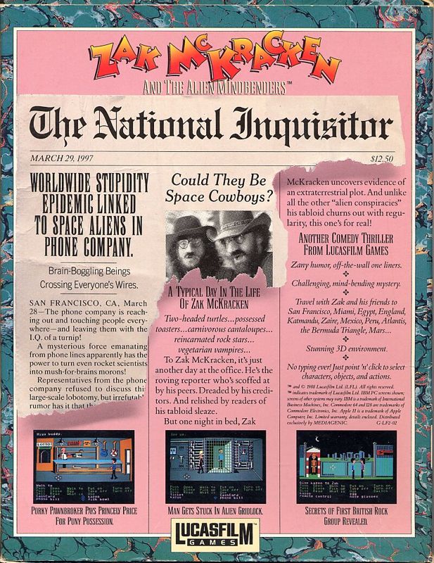 Zak McKracken and the Alien Mindbenders cover or packaging material ...