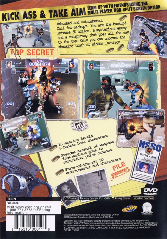 Hidden Invasion cover or packaging material - MobyGames