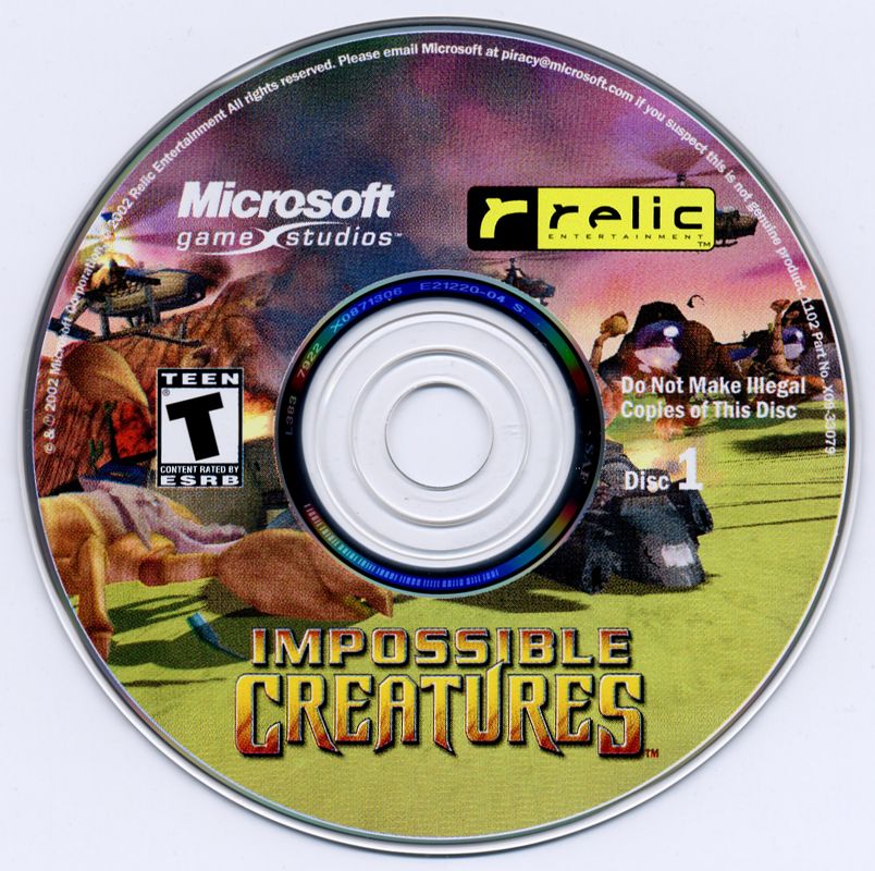 Impossible Creatures cover or packaging material - MobyGames