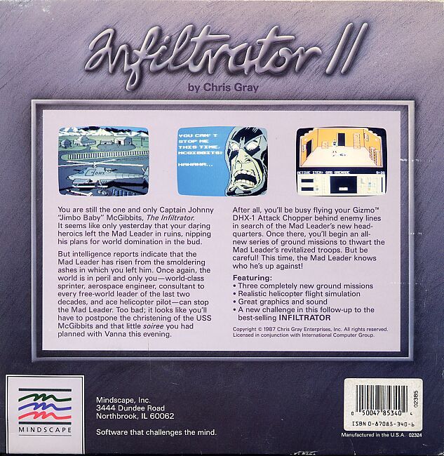 Infiltrator II cover or packaging material - MobyGames