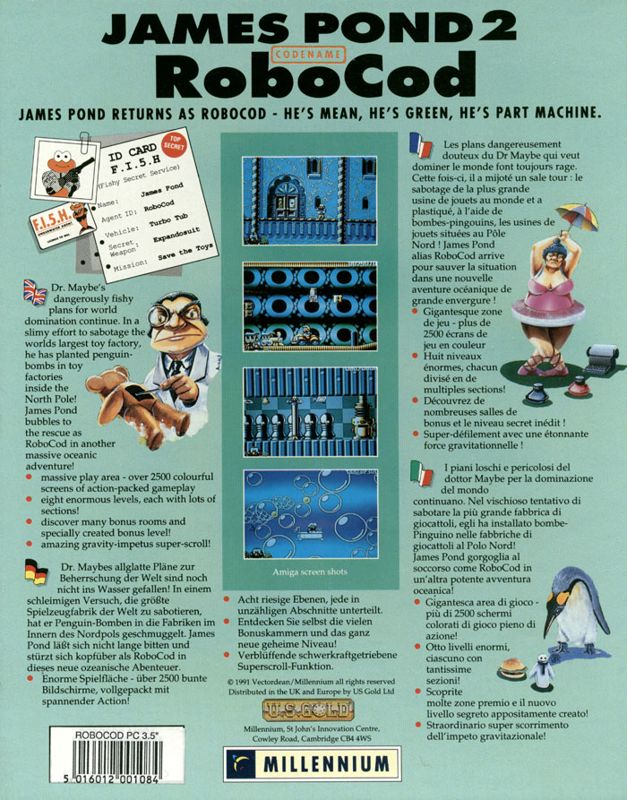 James Pond 2: Codename: RoboCod cover or packaging material - MobyGames