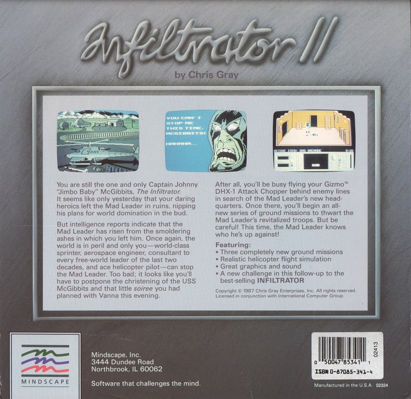 Infiltrator II cover or packaging material - MobyGames