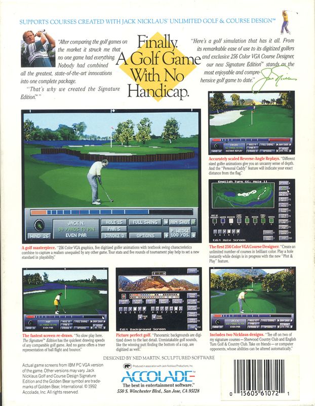 Jack Nicklaus Golf & Course Design: Signature Edition cover or ...