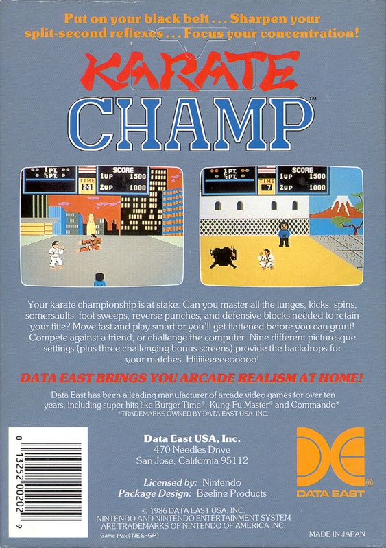 Karate Champ cover or packaging material - MobyGames
