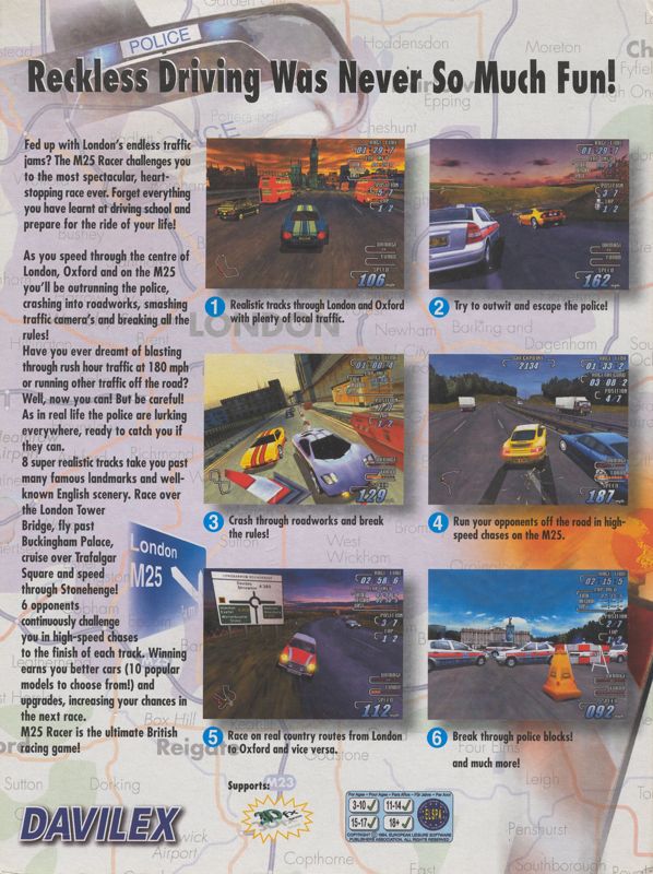 M25 Racer cover or packaging material - MobyGames