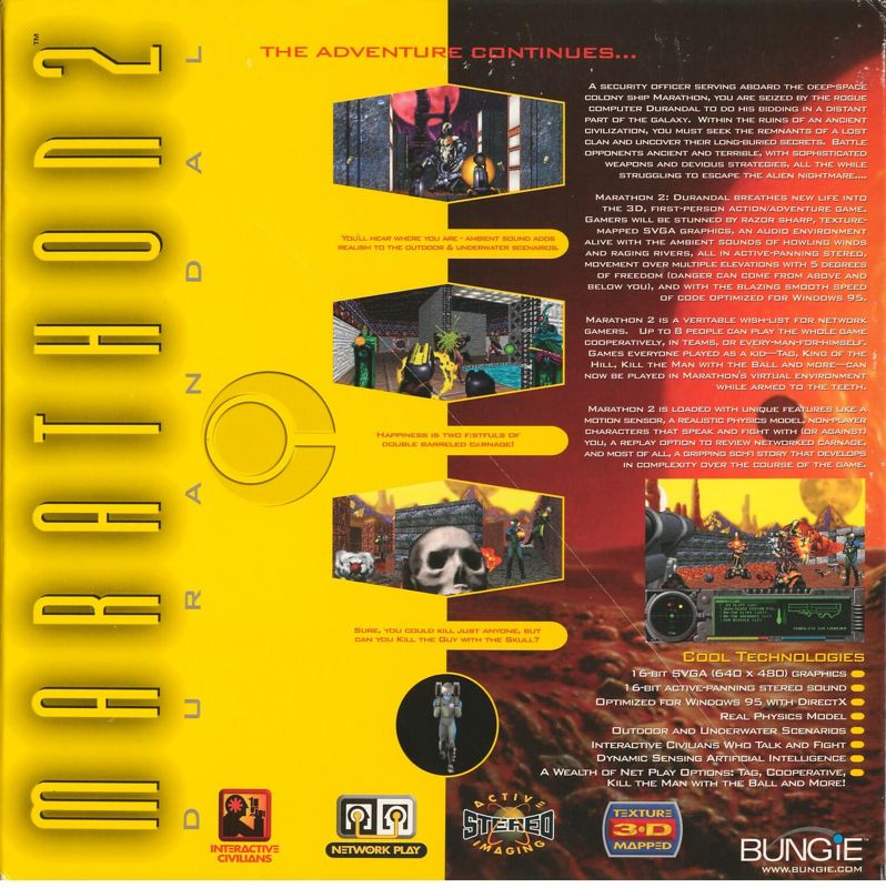 Marathon 2: Durandal cover or packaging material - MobyGames