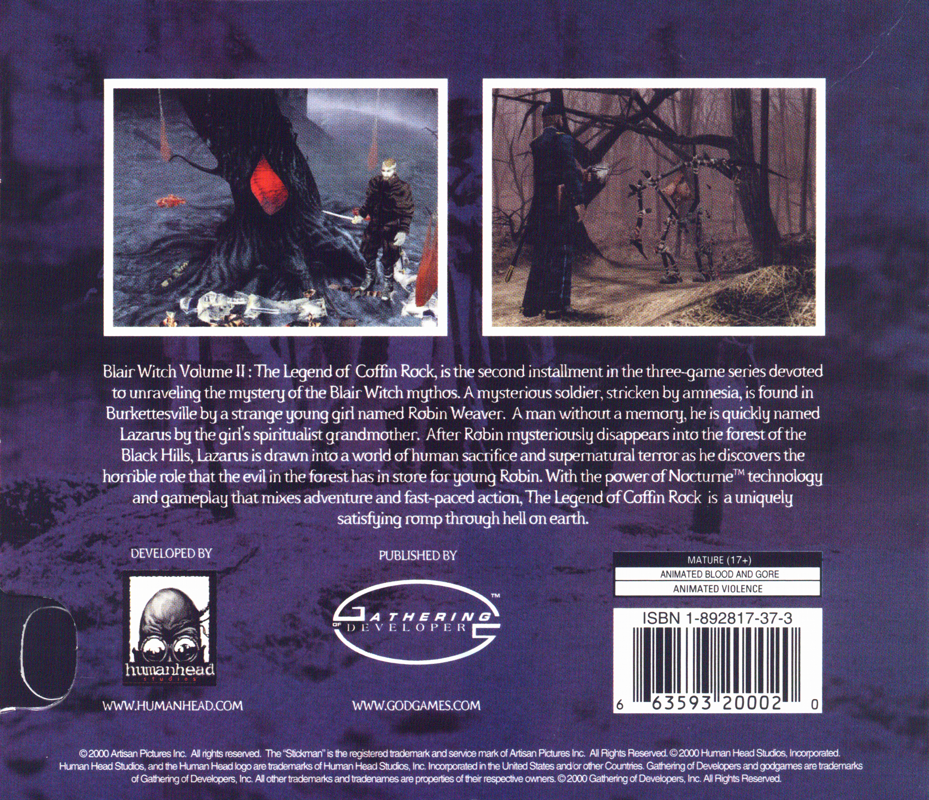 Blair Witch: Volume II - The Legend of Coffin Rock cover or packaging ...