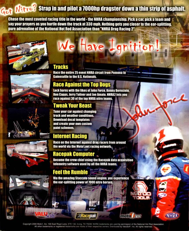 NHRA Drag Racing 2 cover or packaging material - MobyGames