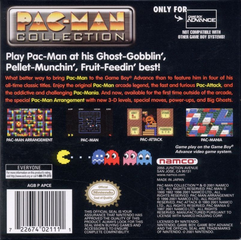Pac-Man Collection cover or packaging material - MobyGames