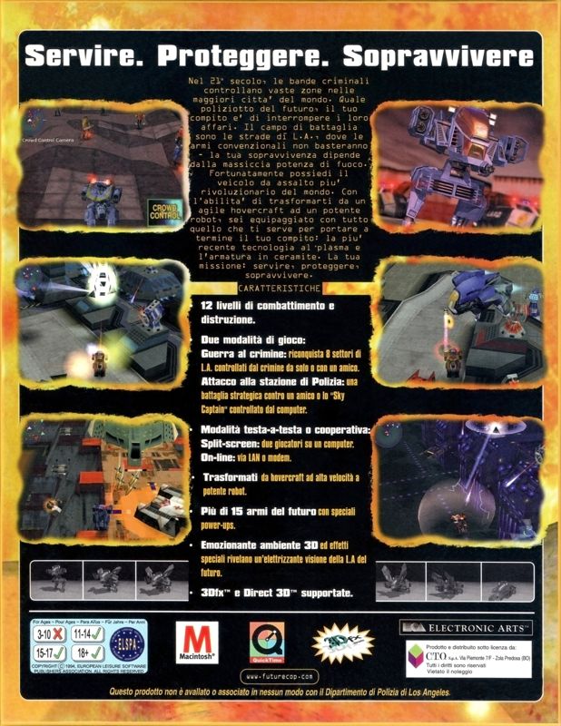 Future Cop: L.A.P.D. cover or packaging material - MobyGames