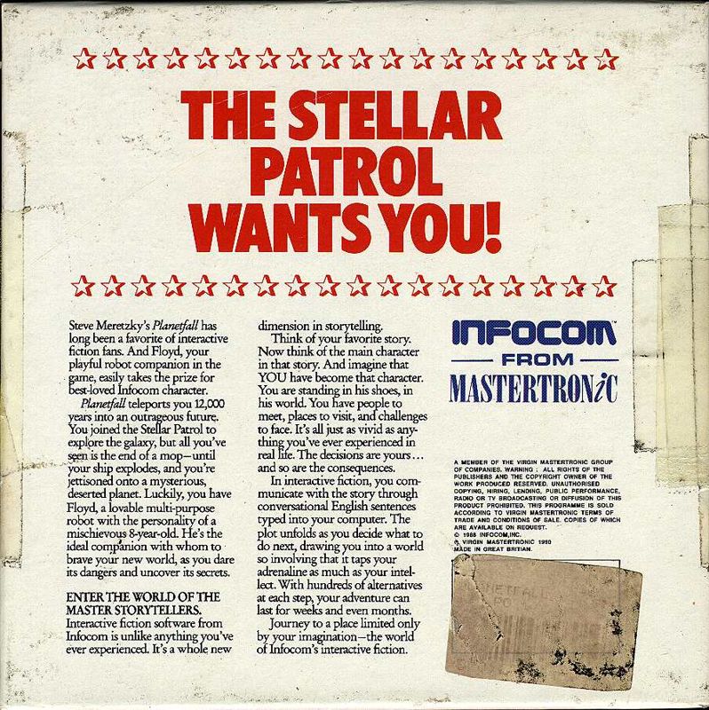 Planetfall cover or packaging material - MobyGames