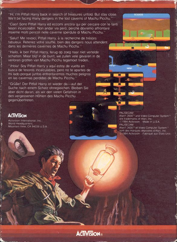Pitfall II: Lost Caverns cover or packaging material - MobyGames