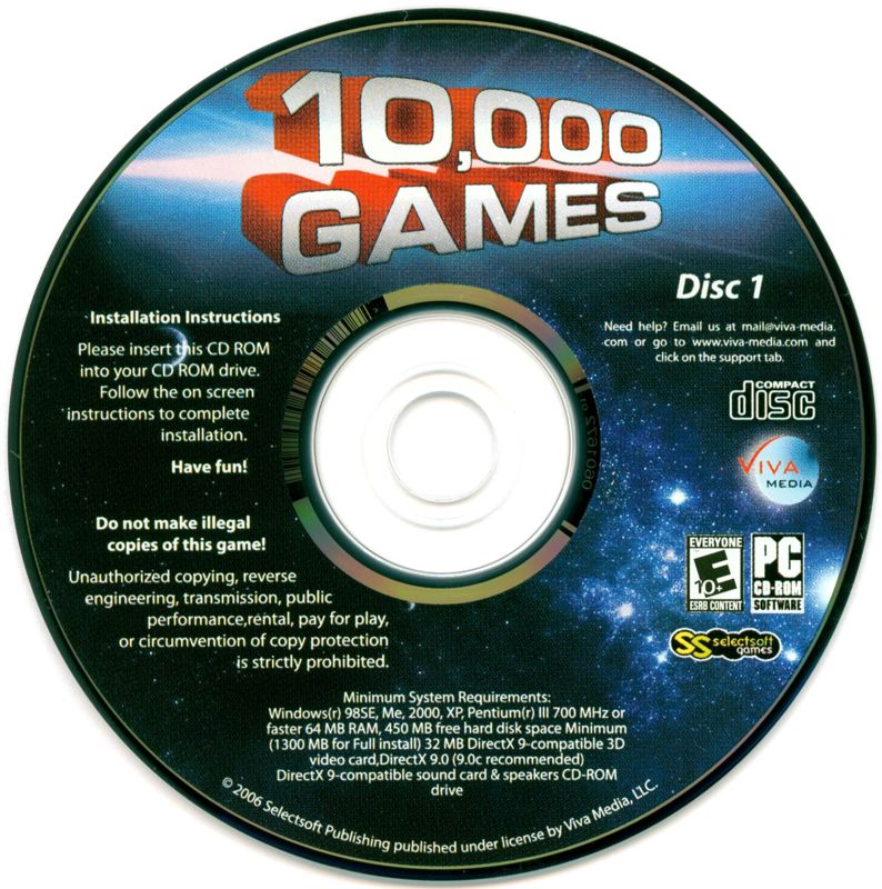 10,000 Games cover or packaging material - MobyGames