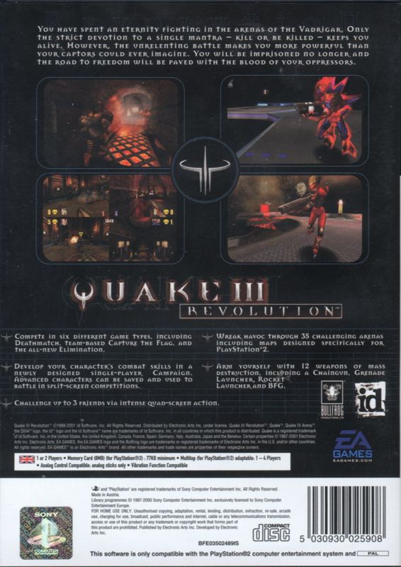 Quake III: Revolution cover or packaging material - MobyGames