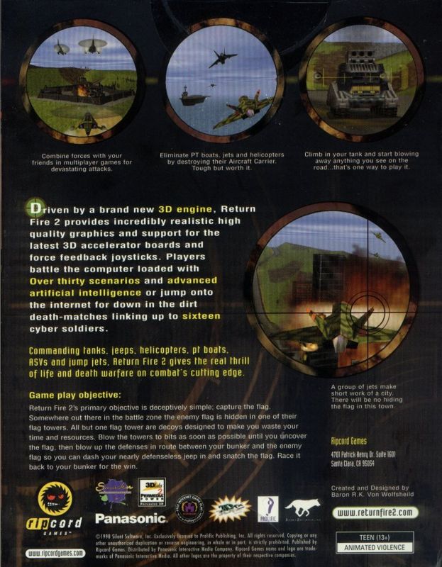 Return Fire 2 cover or packaging material - MobyGames