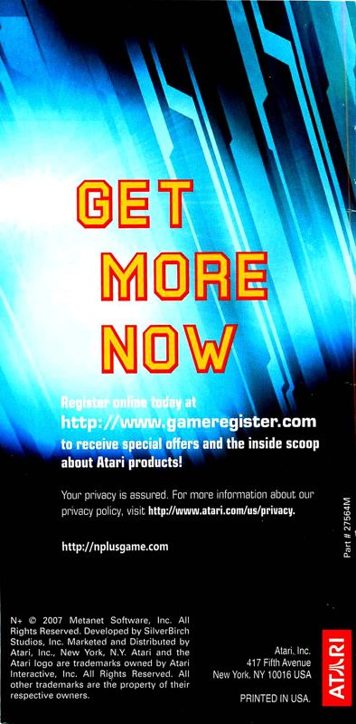 N+ cover or packaging material - MobyGames