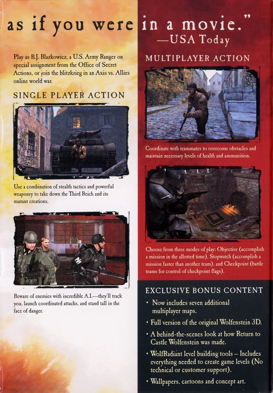 Return to Castle Wolfenstein: Game of the Year cover or packaging ...