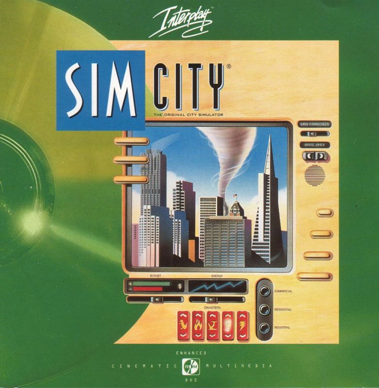 SimCity: Enhanced CD-ROM cover or packaging material - MobyGames