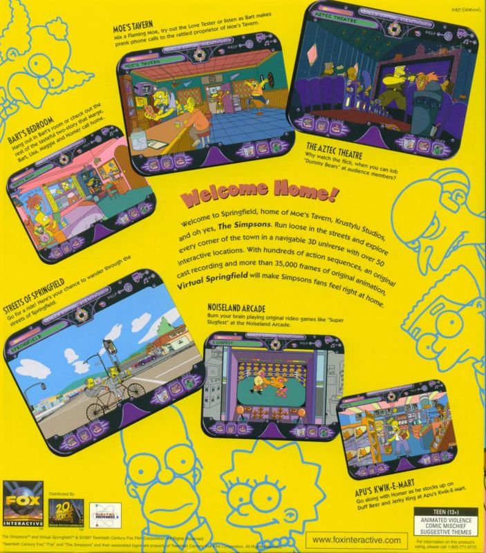 The Simpsons: Virtual Springfield cover or packaging material - MobyGames