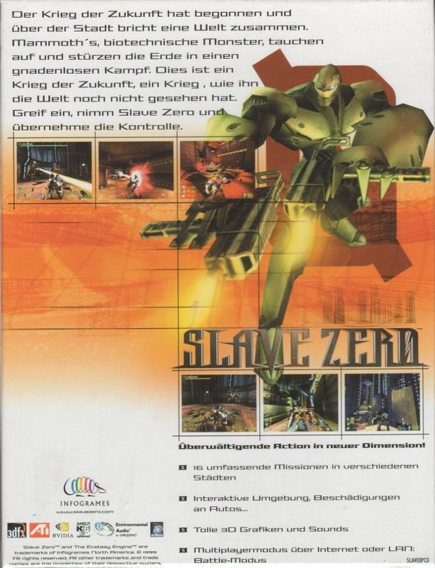 Slave Zero cover or packaging material - MobyGames