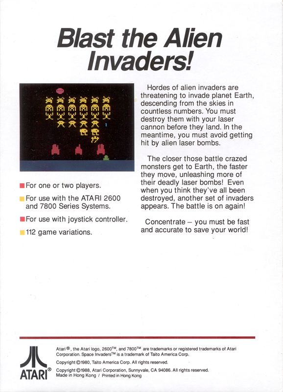 Space Invaders cover or packaging material - MobyGames