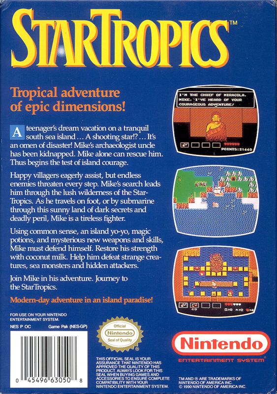 StarTropics cover or packaging material - MobyGames