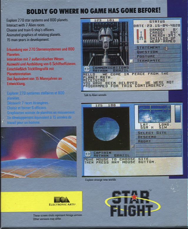 Starflight cover or packaging material - MobyGames
